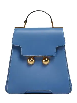 Marni Trunkaroo Leather Backpack - Blue