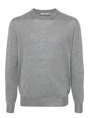 Canali Fine-knit Merino Jumper - Grey