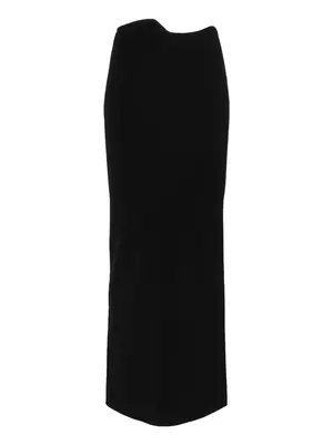 Christopher Esber Asymmetric-waist Midi Skirt - Black