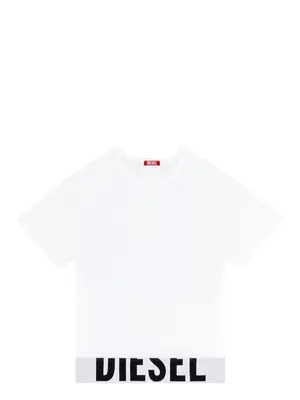 DIESEL® Logo-underband Crop Top - White