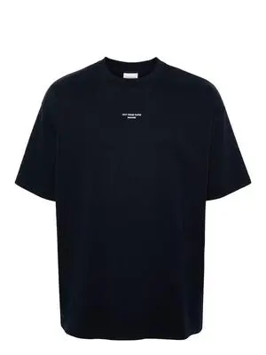 Drole De Monsieur Logo-print Cotton T-shirt - Blue