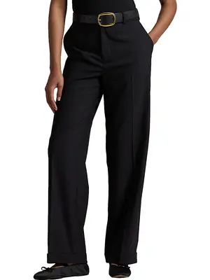 Ralph Lauren High-rise Relaxed Straight Pant - Polo Black