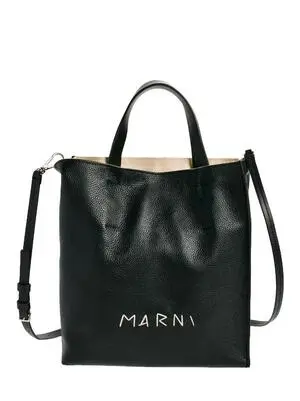 Marni Museo Small Leather Tote - Black
