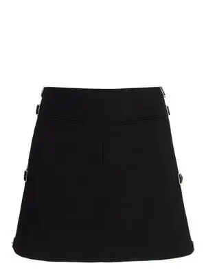 COURREGES Sangle Wool Mini Skirt - Black