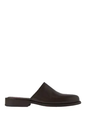 LEMAIRE Square-toe 35mm Mules - Brown