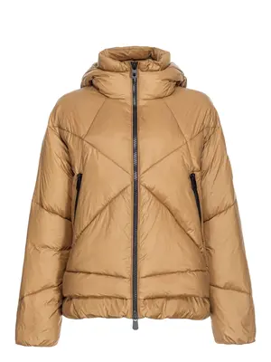 Pinko Quilted Hooded Jacket - Brown