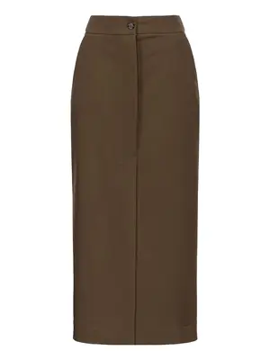 Pinko Lanterna Midi Skirt - Brown