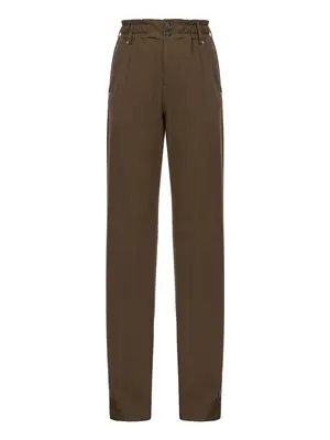 Pinko Semaforo Straight-leg Trousers - Brown