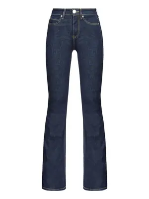 Pinko Flora Cotton-blend Wide Leg Jeans - Blue