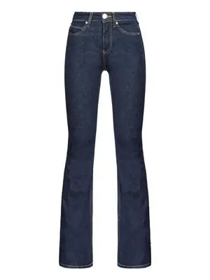 Pinko Flora Cotton-blend Wide Leg Jeans - Blue