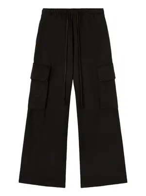 Palm Angels Wide-leg Cargo Trousers - Black