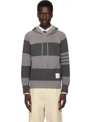 Thom Browne Thom Browne 4-Bar Hoodie 982 Tonal Grey