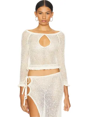 LOBA Alexius Sequin Top - Ivory