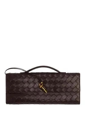 BOTTEGA  VENETA Intrecciato Leather Andiamo Top Handle Clutch