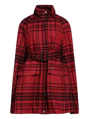 Woolrich Wool Tartan Wool Blend Coat - Red