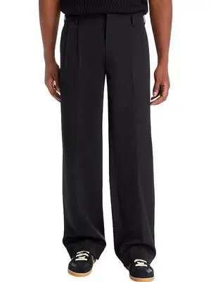Simkhai Leroy Relaxed Straight Fit Pleated Pants - Black