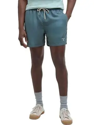 Barbour Logo 5" Swim Shorts - Vintage Teal