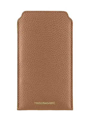 MAISON DE SABRE Maison De Sabre Leather Sunglasses Sleeve Sandstone Brown