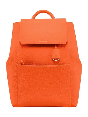 MAISON DE SABRE Maison De Sabre Large Leather Soft Backpack Manhattan Orange