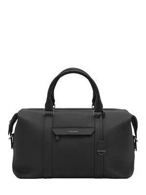 MAISON DE SABRE Leather Duffle Bag - Black Caviar