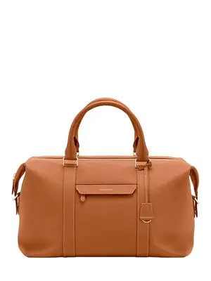 MAISON DE SABRE Leather Duffle Bag - Pecan Brown