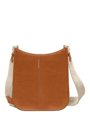 MAISON DE SABRE Leather Saddle Crossbody Bag - Pecan Brown