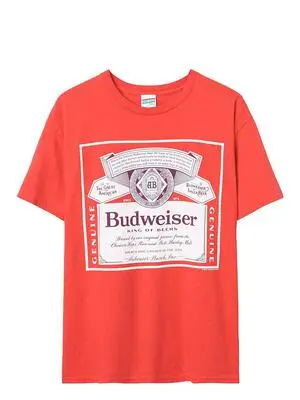 Junk Food Clothing Budweiser Label King Of Beers Flea Market Tee - Red