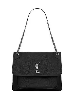 Saint Laurent Niki Large Shoulder Bag Black Lambskin/gold
