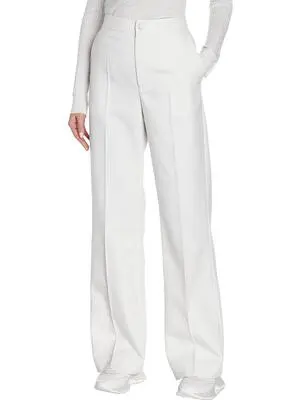Moncler Wool Blend High-rise Trousers - Antique White