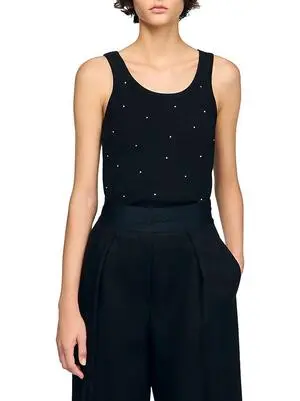 Sandro Astrale Tank Top Black