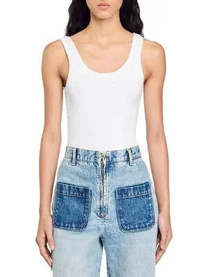 Sandro Astrale Tank Top White