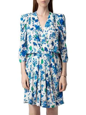 Zadig&Voltaire Ruz Floral Mini Dress - Ecru