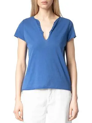 Zadig&Voltaire Diamante Henley Tee Surf
