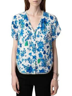 Zadig&Voltaire Tiffiny Floral Top - Ecru