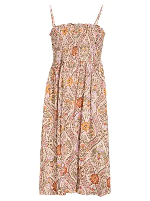Derek Lam 10 Crosby Madani Printed Dress - Beige