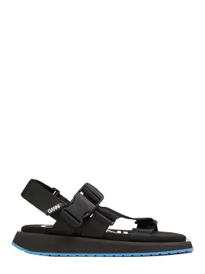 GANNI Grosgrain Sandals - Black