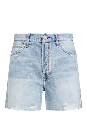 Rag & Bone Distressed Denim Shorts - Light Denim