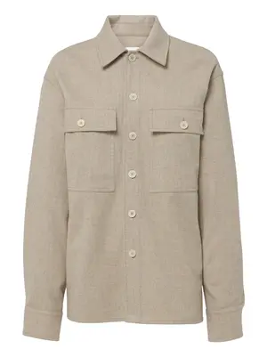 JIL SANDER Virgin Wool Overshirt - Beige