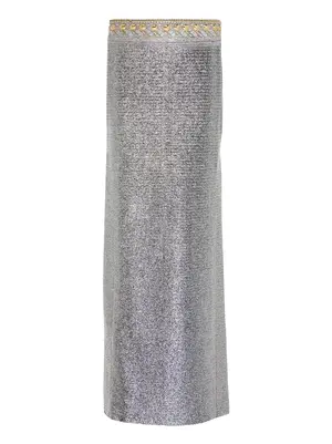 Rabanne Embellished Maxi Skirt - Silver