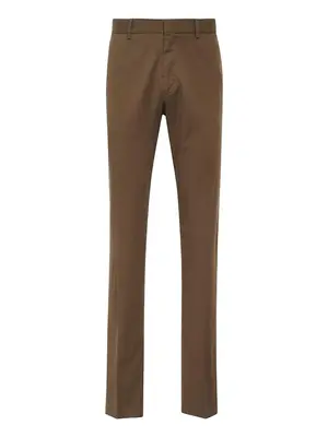 Zegna Cotton-blend Chinos - Brown