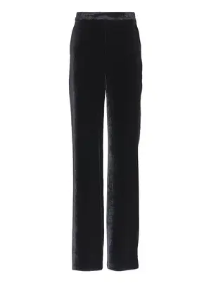 Etro Velvet Straight Trousers - Black