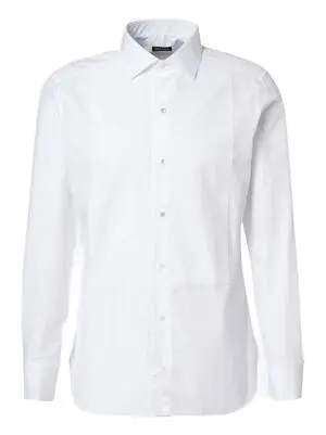 Zegna Cotton Tuxedo Shirt - White
