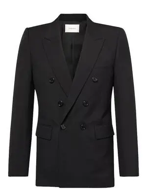 Saint Laurent Double-breasted Wool Blazer - Black