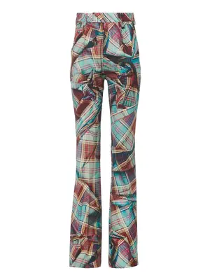 VIVIENNE WESTWOOD W Ray Tartan Flared Pants - Multicoloured