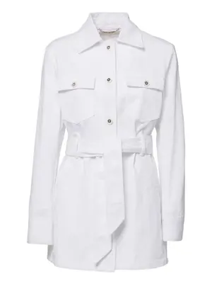 Dolce & Gabbana Belted Denim Jacket - White