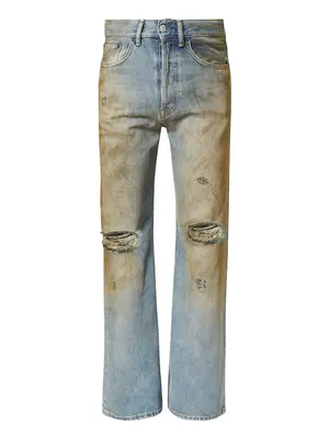 Acne Studios Distressed Wide-leg Jeans - Blue