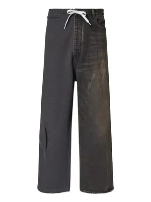 Balenciaga Mid-rise Wide-leg Jeans - Grey