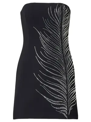 David Koma Crystal-embellished Mini Dress - Black