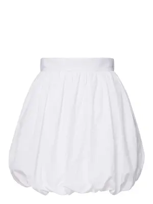 Dolce & Gabbana High-rise Cotton Poplin Miniskirt - White
