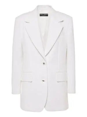 Dolce & Gabbana Tweed Blazer - White